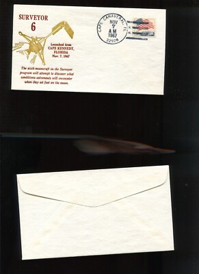 SURVEYOR-6 MOON MISSION NOV 7 1967 CACHET COVER HR1782 | eBay