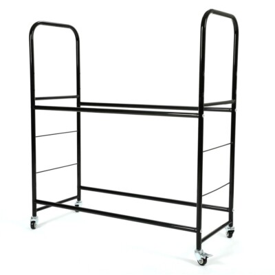 Universal Moveable Tire Storage Rack Powder Coated Steel W/Wheels For ...