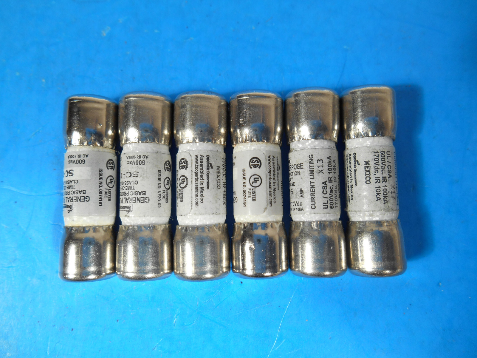 Lot of 6 Bussman Time Delay General Purpose 15 Amp SC-15 Fuses | eBay