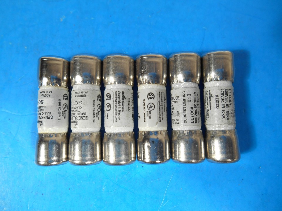 Lot of 6 Bussman Time Delay General Purpose 15 Amp SC-15 Fuses | eBay
