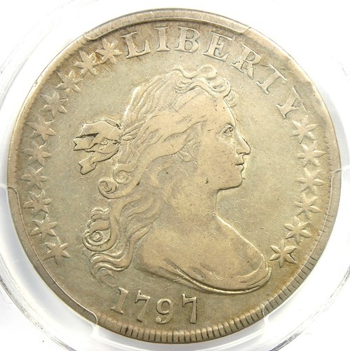 1797 Draped Bust Silver Dollar $1 Coin 10X6 - Certified PCGS VF25 ...