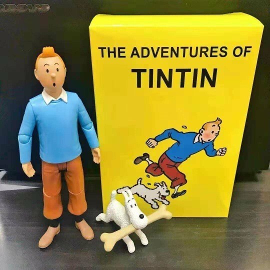 19cm The Adventures of Tintin Action Figure Toys Anime Tintin PVC Model ...