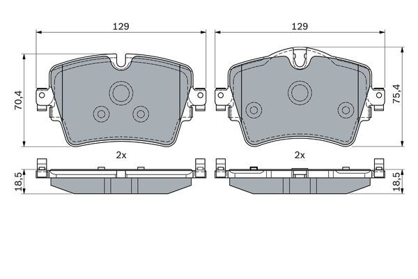 Brake Pads Set Front 0986494940 Bosch 34106860019 34106882418 ...