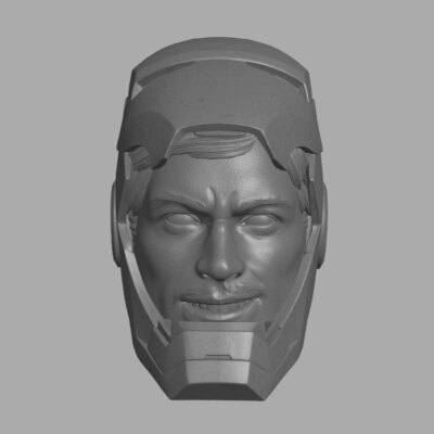 Smiling Tony Stark Iron Man custom head for Marvel Legends & other ...