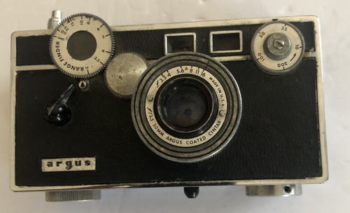Vintage 1940's ARGUS 35mm Rangefinder Camera With Cintar 50mm f/3.5 ...