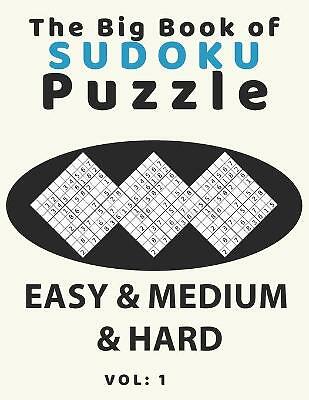 The big book of sudoku puzzle easy & medium & hard: large print soduku ...