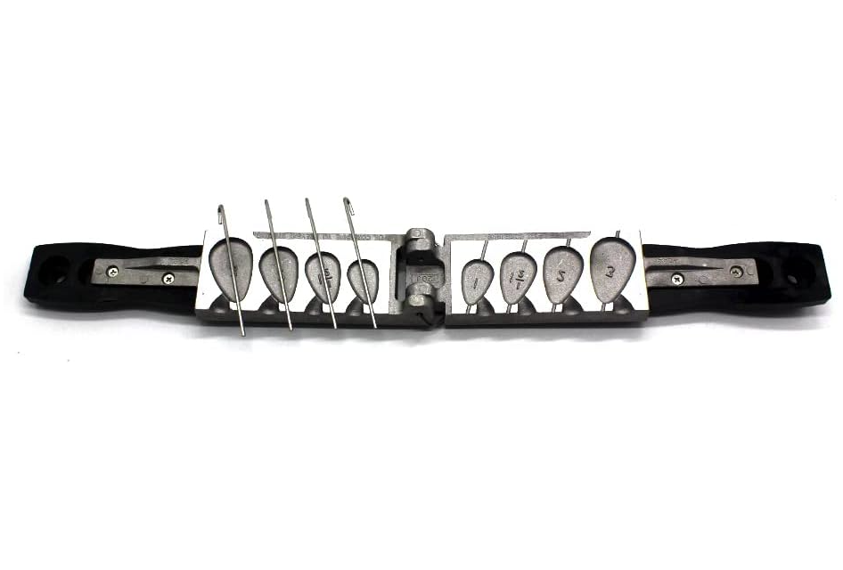 Fishing No Roll Sinker Mold Kits 1oz 1.5oz 2oz 3oz 4 Cavities Silver ...