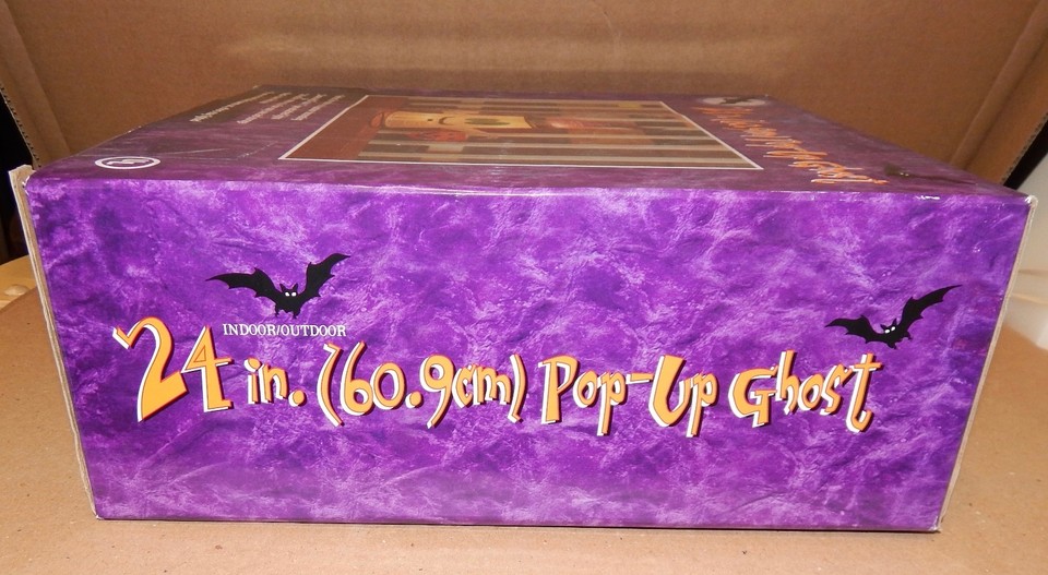 Halloween 24" Pop Up Ghost Has 3 C7 Lights Collapsible With Metal ...