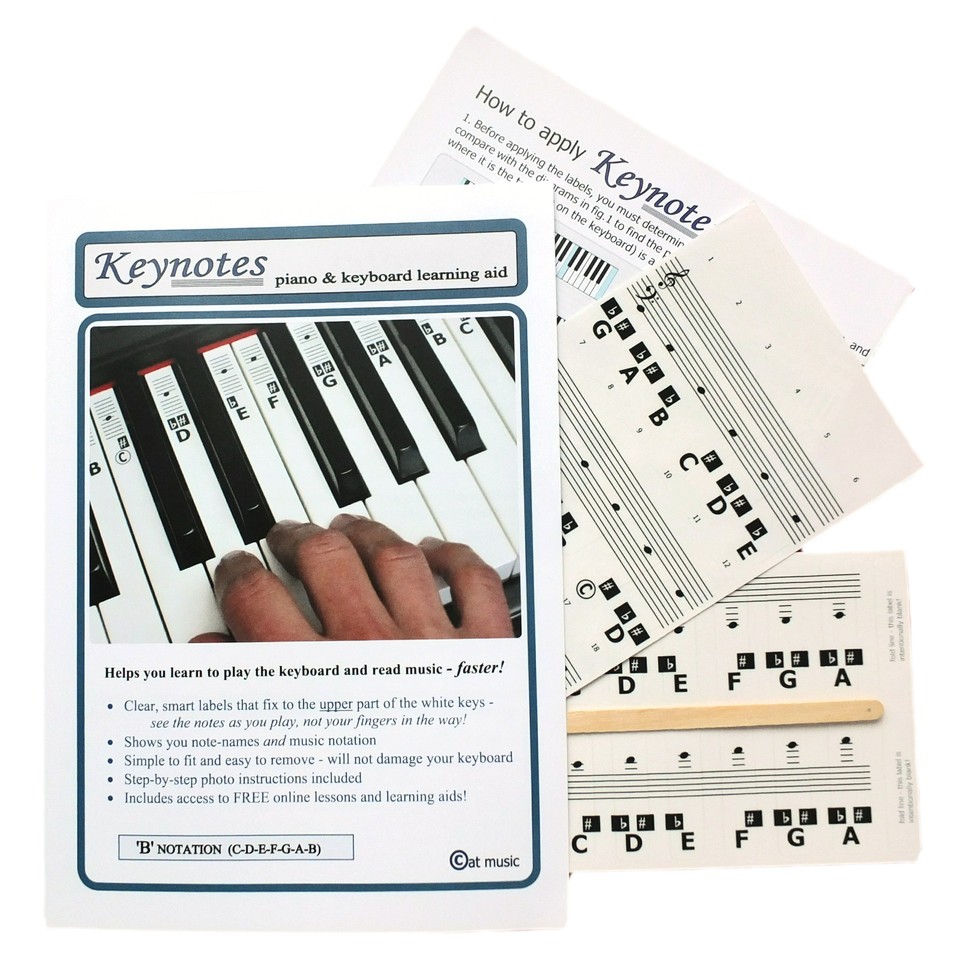 Piano Stickers - 52 Music Keyboard Key Note Labels (49-88 Keys ...
