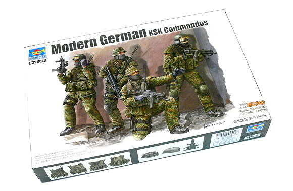 TRUMPETER 00422 Military Model 1/35 Modern German KSK Commandos Hobby ...