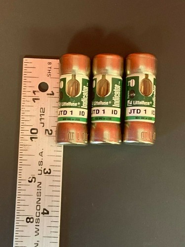 LITTELFUSE JTD-1-ID- 1AMP, 600V, CLASS J, INDICATOR FUSES- LOT OF 3 | eBay