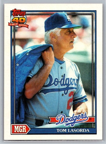 Tom Lasorda 1991 Topps Manager BASEBALL #789 Los Angeles Dodgers HOF | eBay