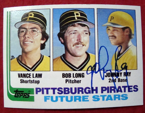 JOHNNY RAY SIGNED 1982 TOPPS FUTURE STAR BASEBALL CARD PITTSBURGH ...