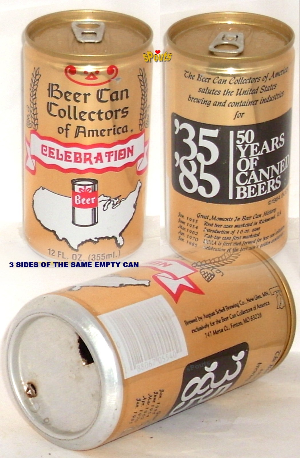 BEER CAN COLLECTORS AMERICA BCCA 50 YR HISTORY SCHELL NEW ULM ...