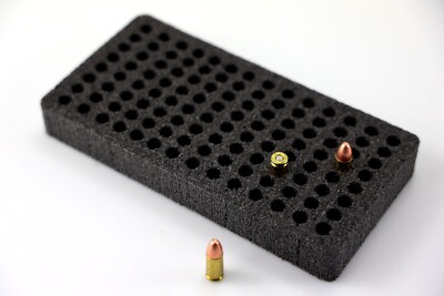 Precut foam insert holds 112 9mm rounds ammo fits Harbor Freight Apache ...