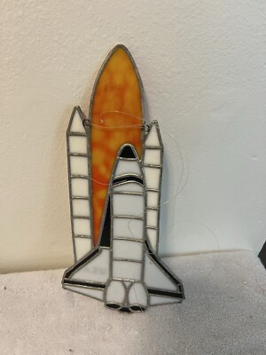 Spaceship challenger stained glass suncatcher | eBay