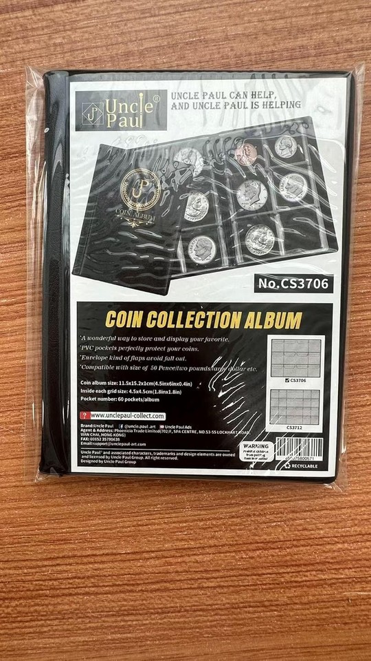 Coin Album Coin Holder Coin Collection Book for Half Dollar/Small ...