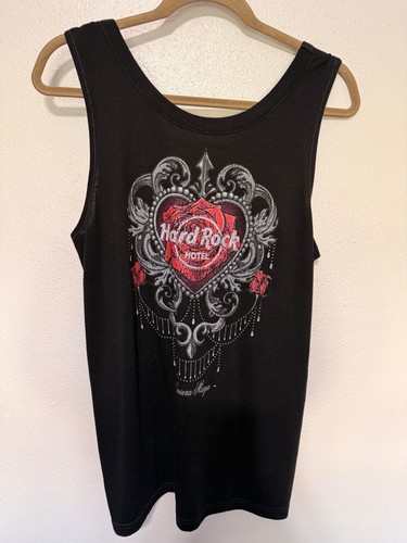 Hard Rock Tank Top Black With Hard Rock Rivera Maya Cut out Back XL | eBay