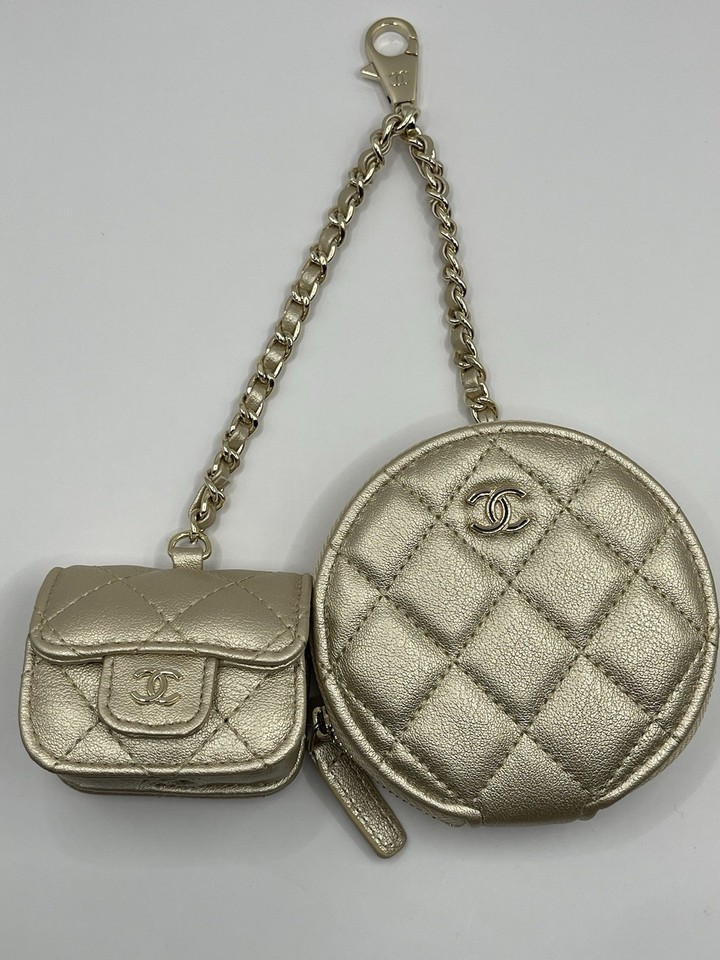 CHANEL Beauty VIP Gift Coin Pouch & Headphone AirPod Case GWP Gold New ...
