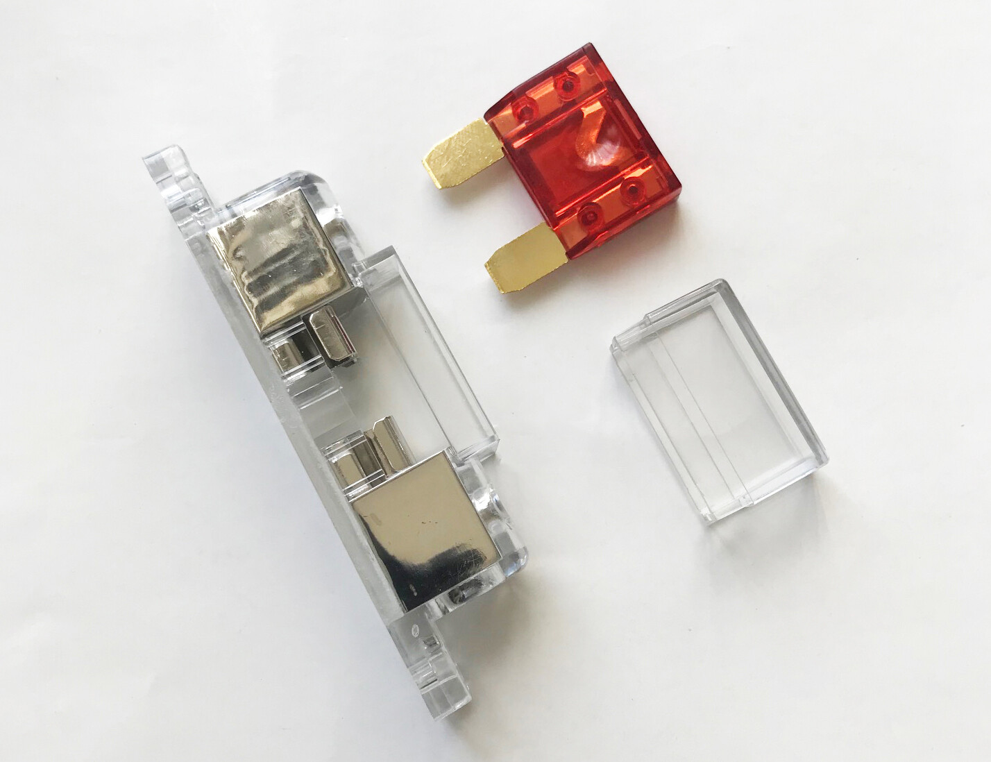 In-Line Car Audio NICKEL MAXI Blade Fuse Holder 8GA-4GA. 12V/24V/36V ...