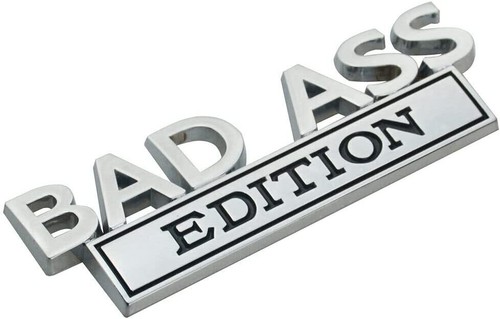 2× Metal BAD ASS Edition Chrome Car Truck Fender Dash Emblem Badge ...