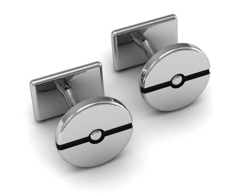 Stunning Fine & Simple Pokeball 925 Sterling Silver Men's Office ...