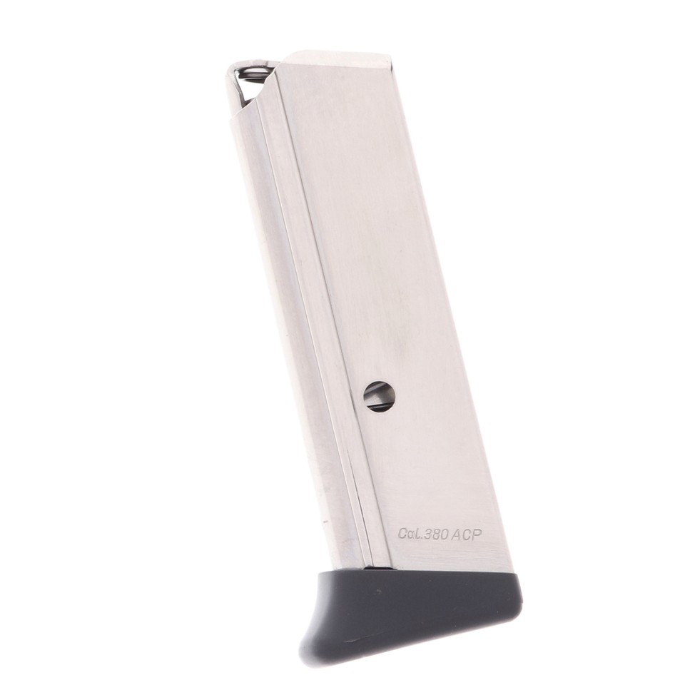 Mec-Gar fits Walther PPK .380 ACP 6-Round Nickel Magazine with Finger ...
