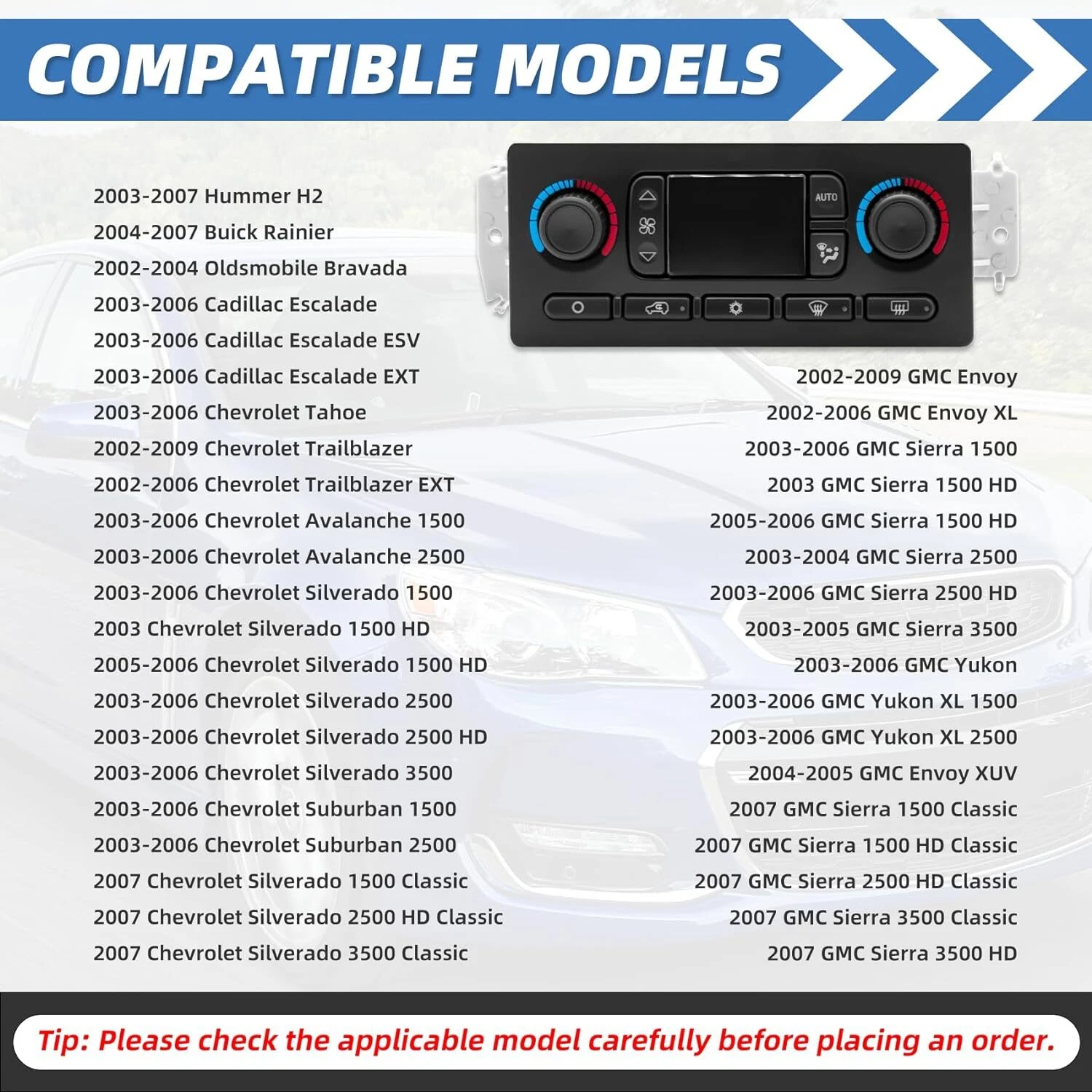 For Chevy GMC Silverado Tahoe Trail AC Climate Control Module IMPROVED ...