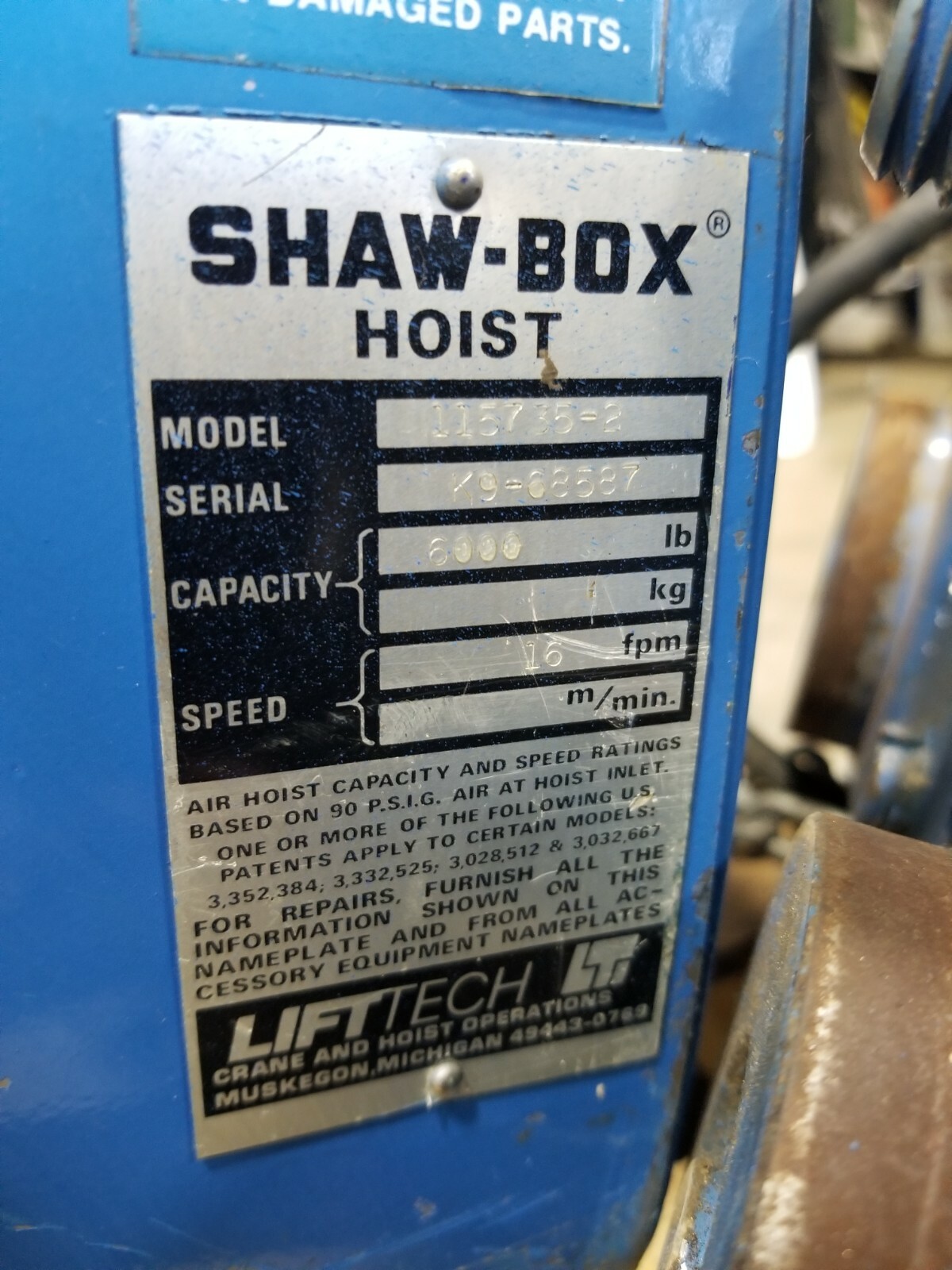 3 Ton Shaw Box Hoist | eBay