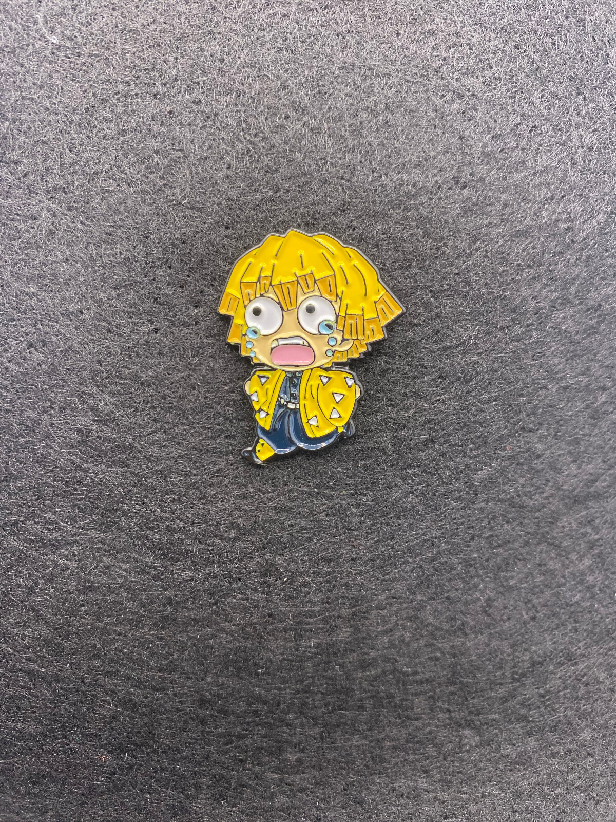 Zenitsu Agatsuma Crying Metal Enamel Pin Demon Slayer Anime Manga Badge ...