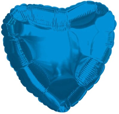 Solid Blue Heart 18" Foil Balloon (Non-Packaged) | eBay