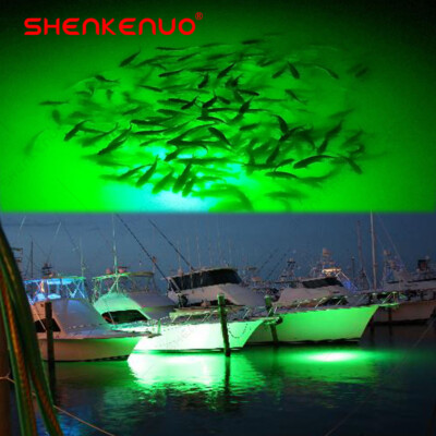 12V Green LED Underwater Submersible Fishing Light Night Crappie Shad ...