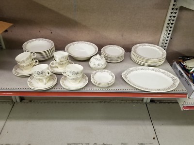 Taylor Smith & Taylor IVORY GOLD FLOWER RIM China - Choice of Lots | eBay