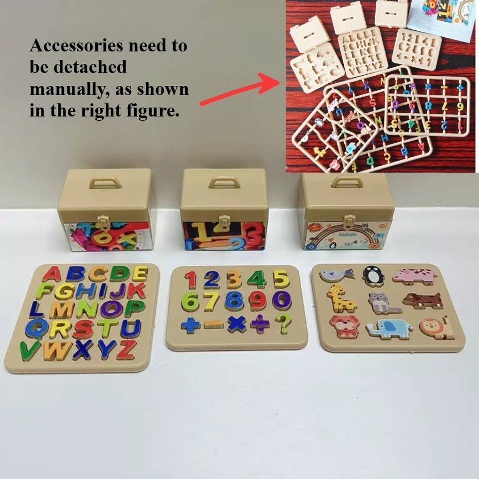 3Set 1:6 Scale Dollhouse Miniatures Puzzle Storage Box Nursery ...