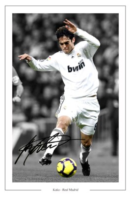 KAKA Signed Autograph PHOTO Fan Gift Signature Print REAL MADRID Soccer ...