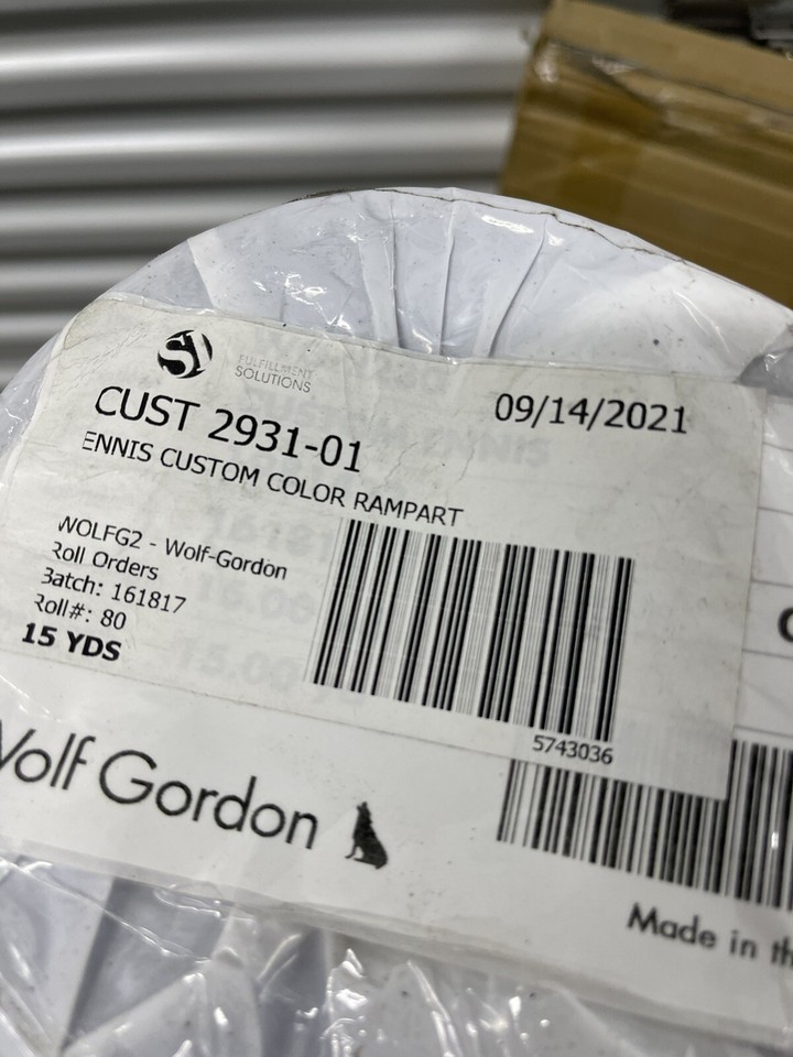 Rampart Wall Protection Wolf Gordon Ennis Custom Blue (15 Yards) 100% ...