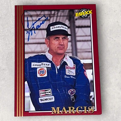 Dave Marcis GOODYEAR 1992 RED MAXX #71 BLUE autographed VINTAGE NASCAR ...