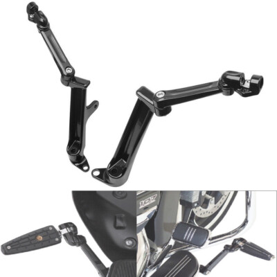 Adjustable Black Frame Mounted Highway Peg Mounts For Harley Touring ...