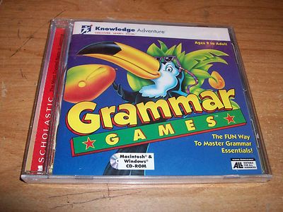 Scholastic Knowledge Adventure Grammar Games CD ROM Discover Learn ...