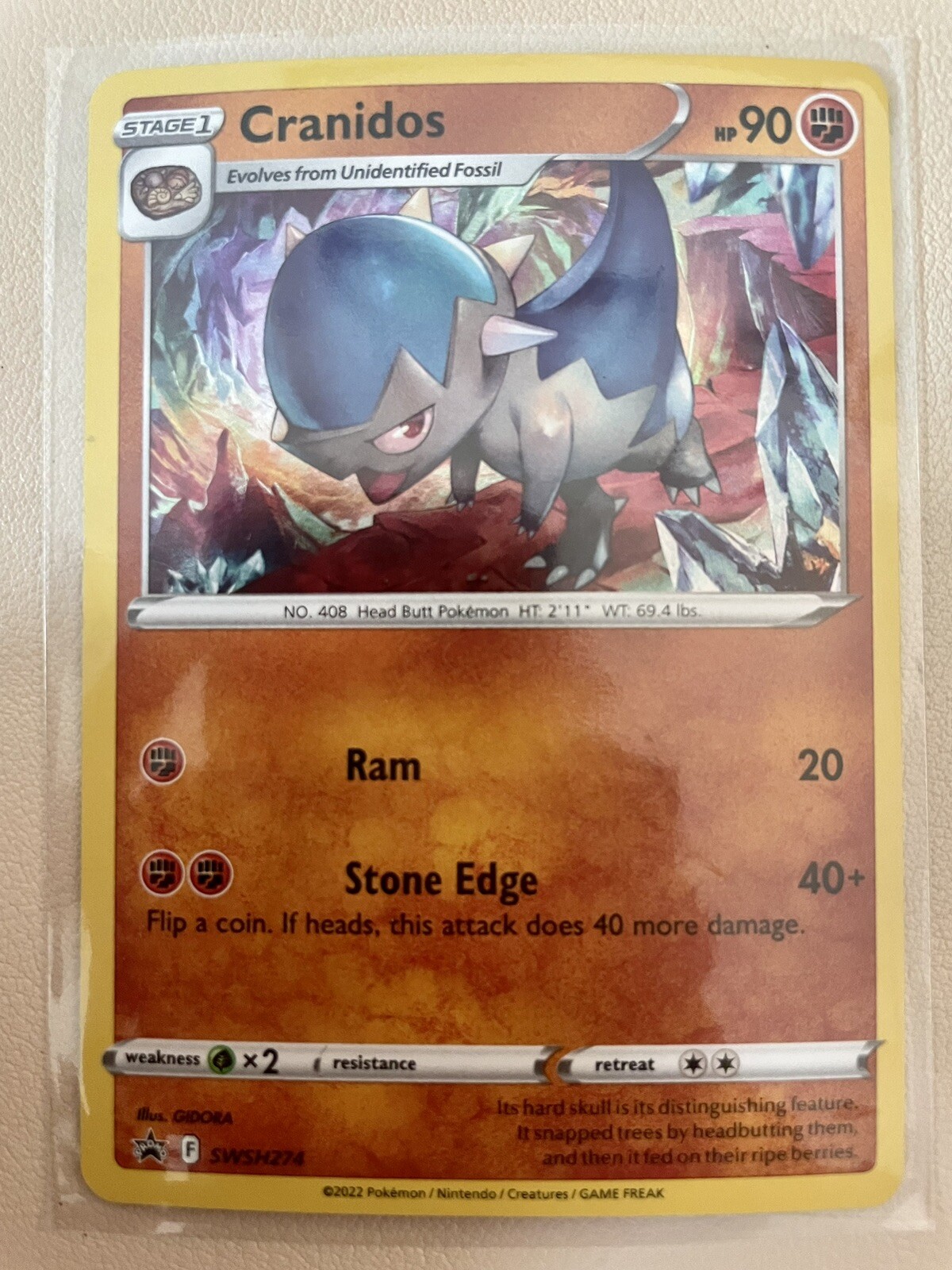 Pokémon TCG Cranidos SWSH Black Star Promos SWSH274 Holo Promo NM | eBay