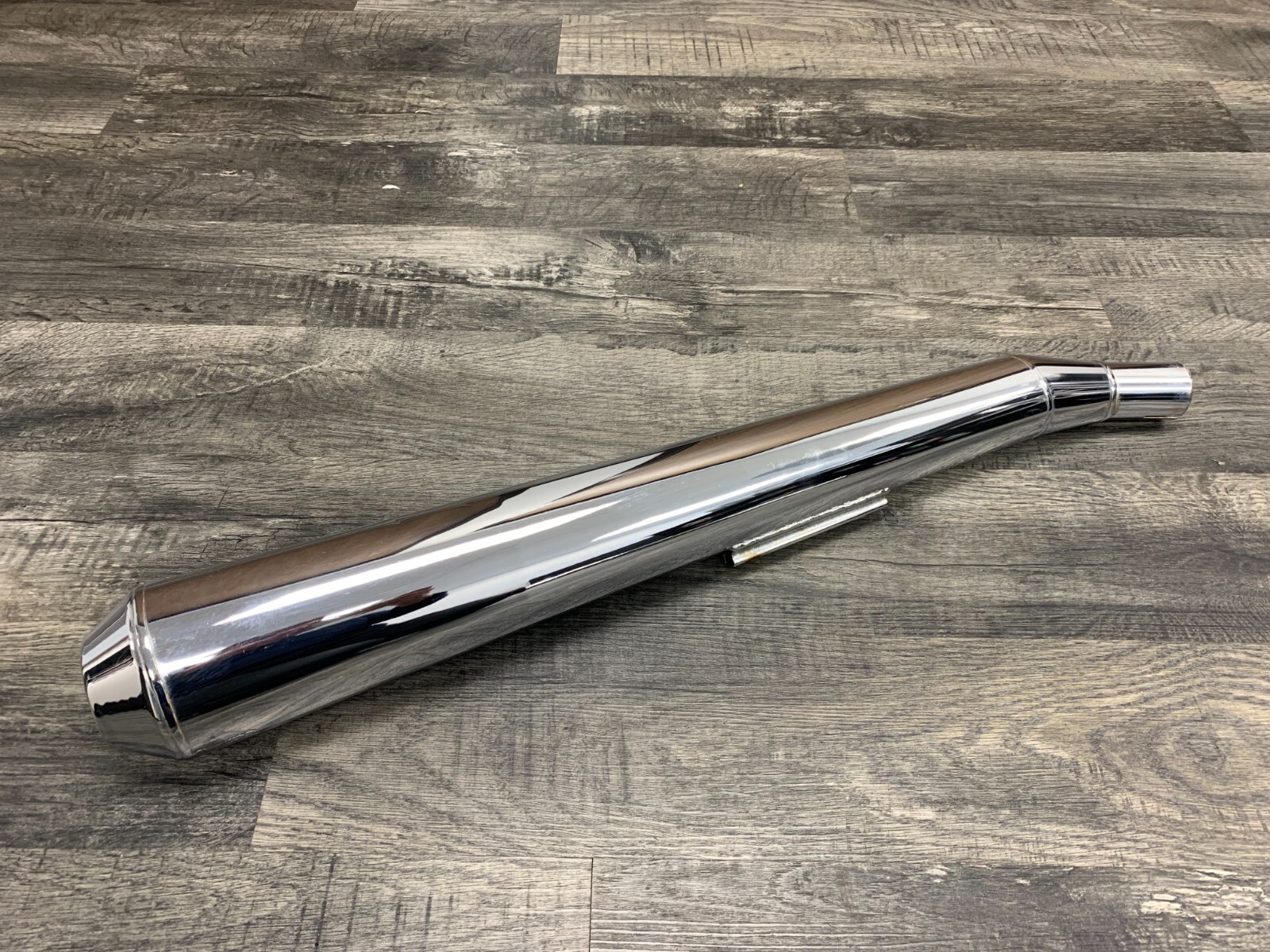 Dunstall Super Silencer Small Exit Closed End Chrome Muffler Exhaust ...