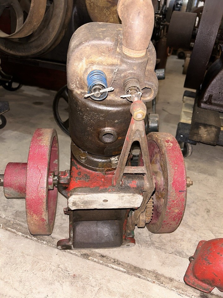 Two (2) Small Ideal Bluffton Project Hit Miss Gas Engines Hopper & Air ...