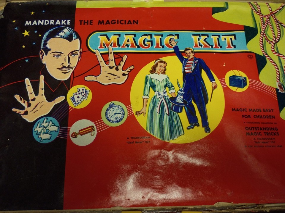 Mandrake The Magician Magic Kit Transogram 1949 Vintage Collectible | eBay