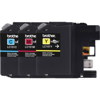 Brother® LC101 Cyan, Magenta, Yellow Ink Cartridges, Pack Of 3, LC101 ...