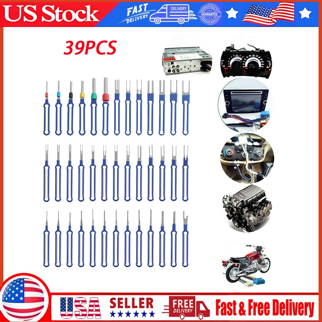 39Pcs Terminal Removal-Tool Kit Depinning Tool Electrical-Connector Pin ...