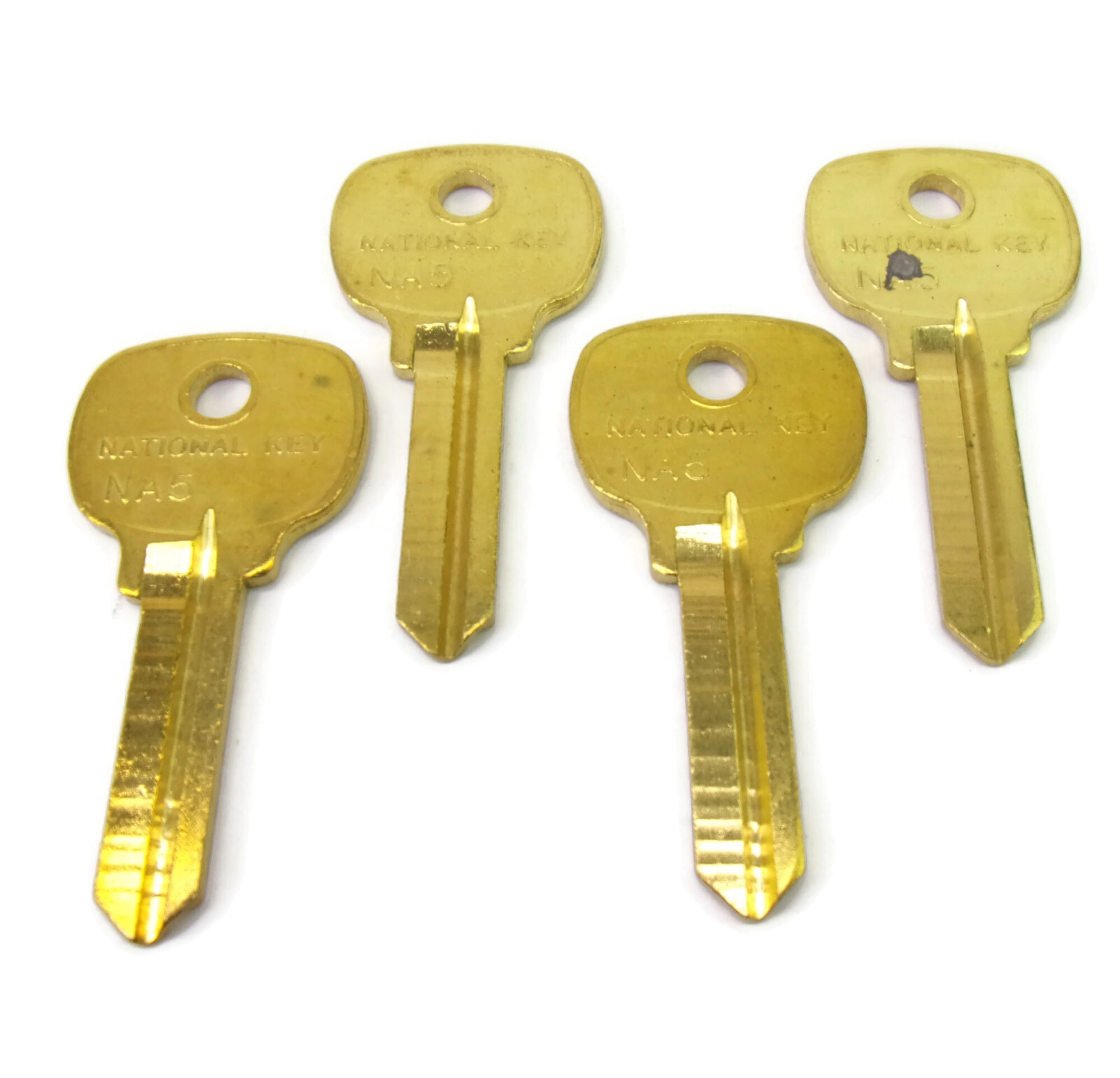 4-pcs NA5 Brass Key Blanks NOS Cole National U.S.A. | eBay