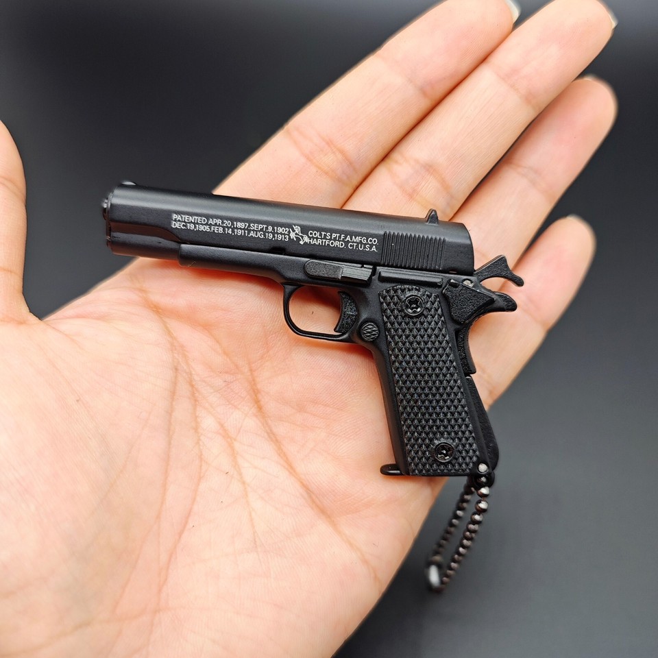1911 Keychain,Metal Gun Keychain Mini Pistol Keychain for Man,Son ...