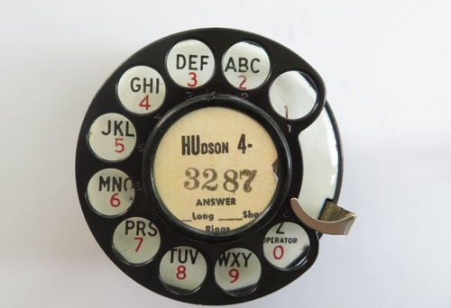 Antique telephone Western Electric #4 dial Sani wheel Finger wheel ...
