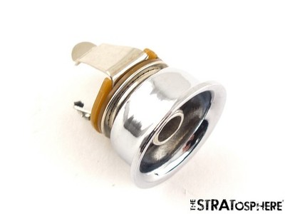 Fender Standard Telecaster Tele OUTPUT JACK, Plate, Chrome Genuine. | eBay