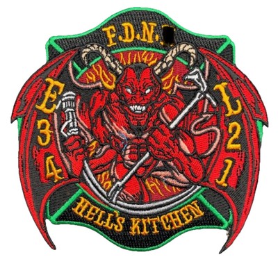 FDNY New York City Fire Department Engine 34/L21 “Hells Kitchen” Patch ...